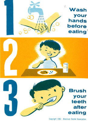 "Wash your hands before eating (1961)" by American Dental Association